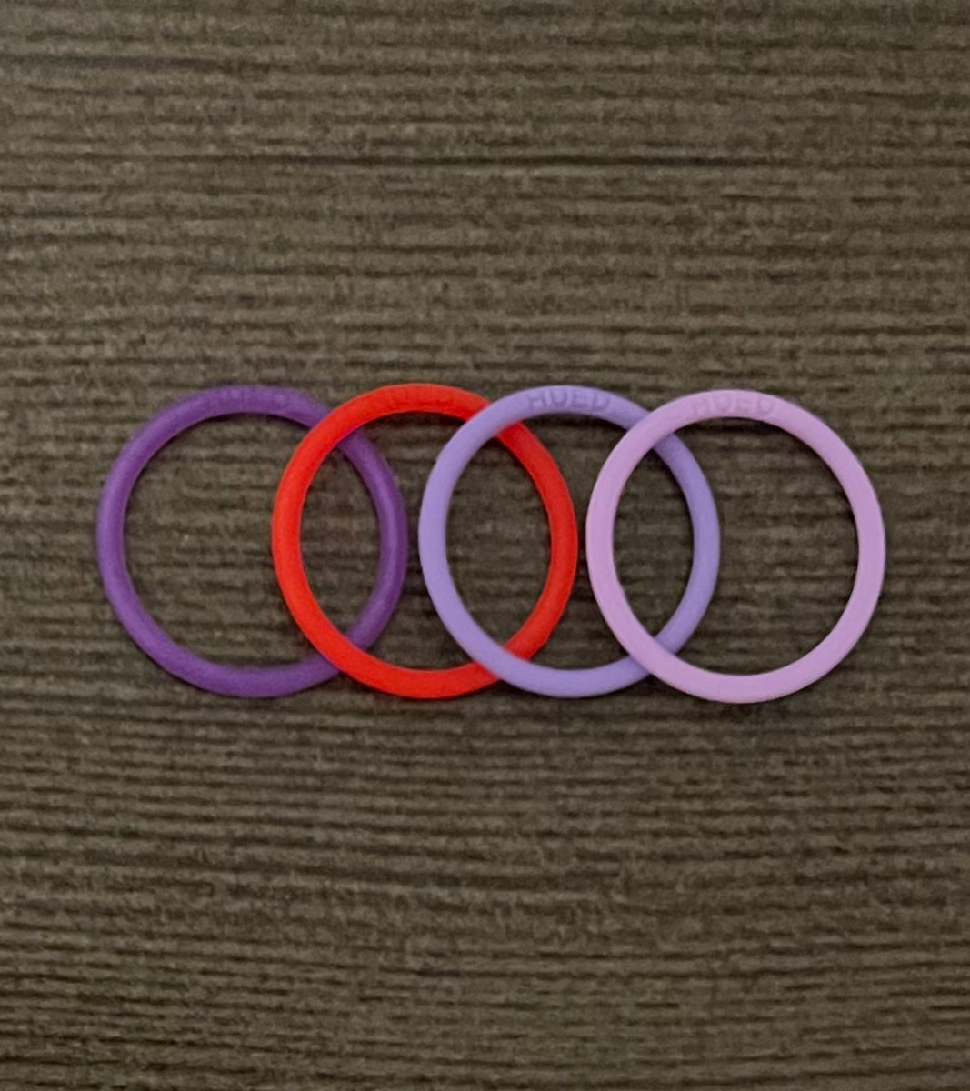 Timeless Love Silicone Stacking Rings by Hued Bracelets