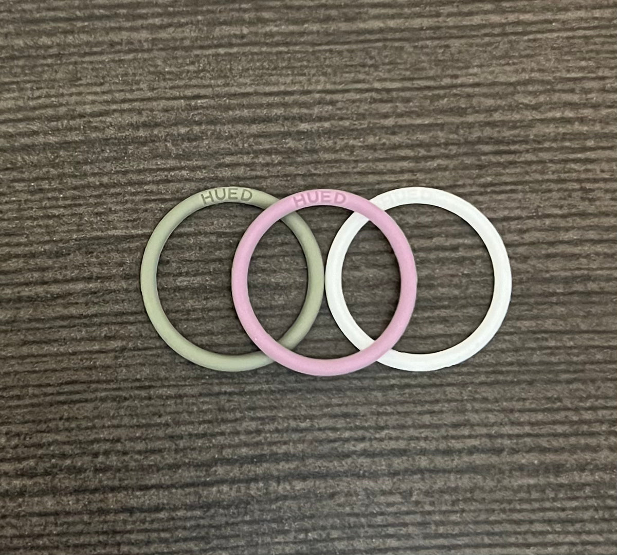 Gender Queer Pride Flag Stacking Rings by Hued Bracelets