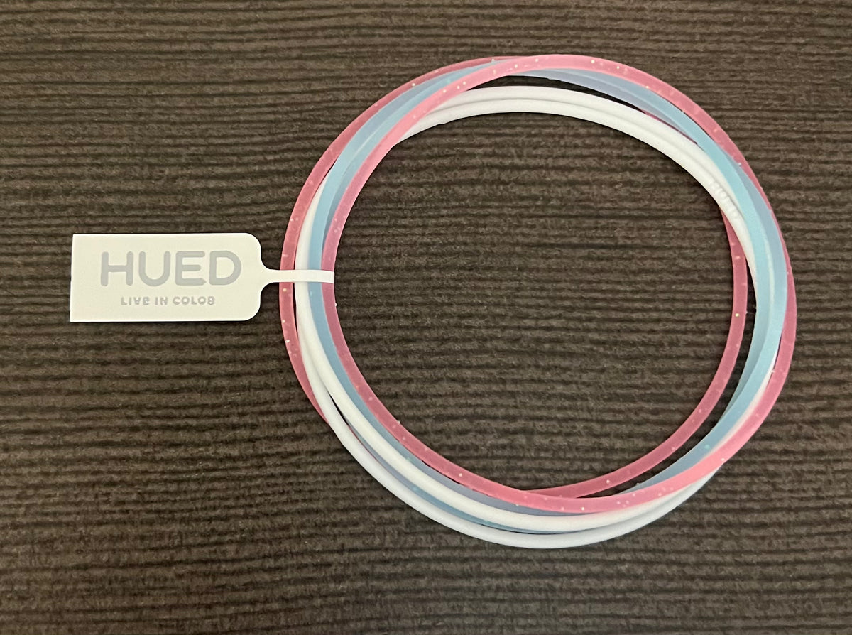 Transgender Pride Flag Jelly Bracelets by Hued Bracelets