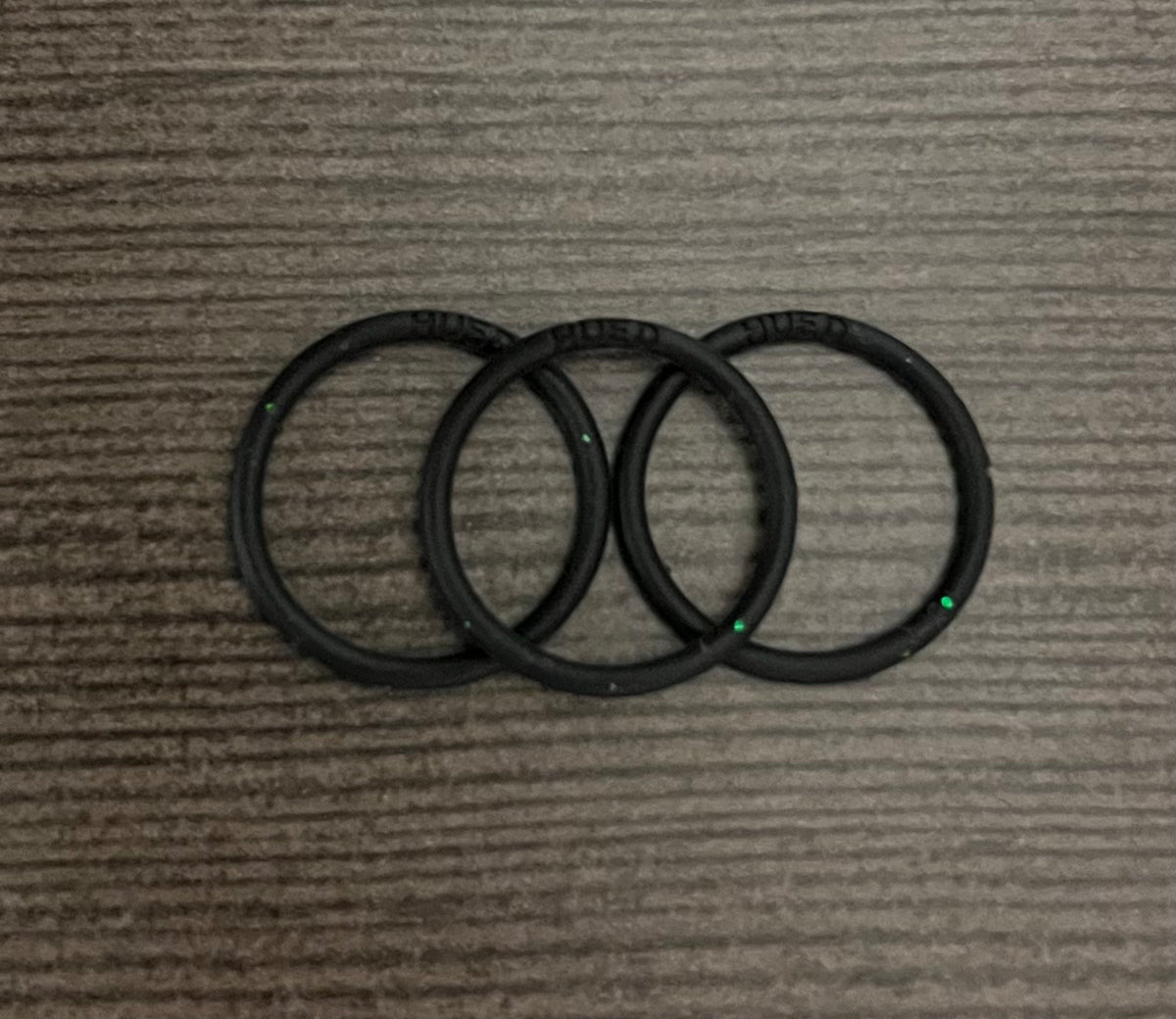 A Bag of Coal Christmas Silicone Stacking Rings by Hued Bracelets