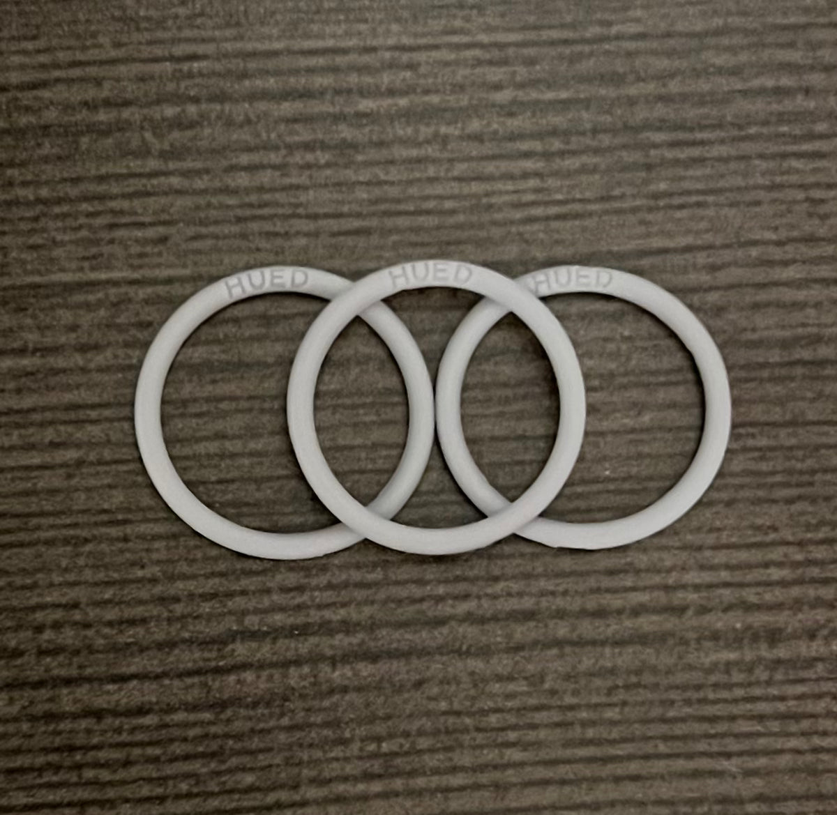 Light Grey Silicone Stacking Rings by Hued Bracelets