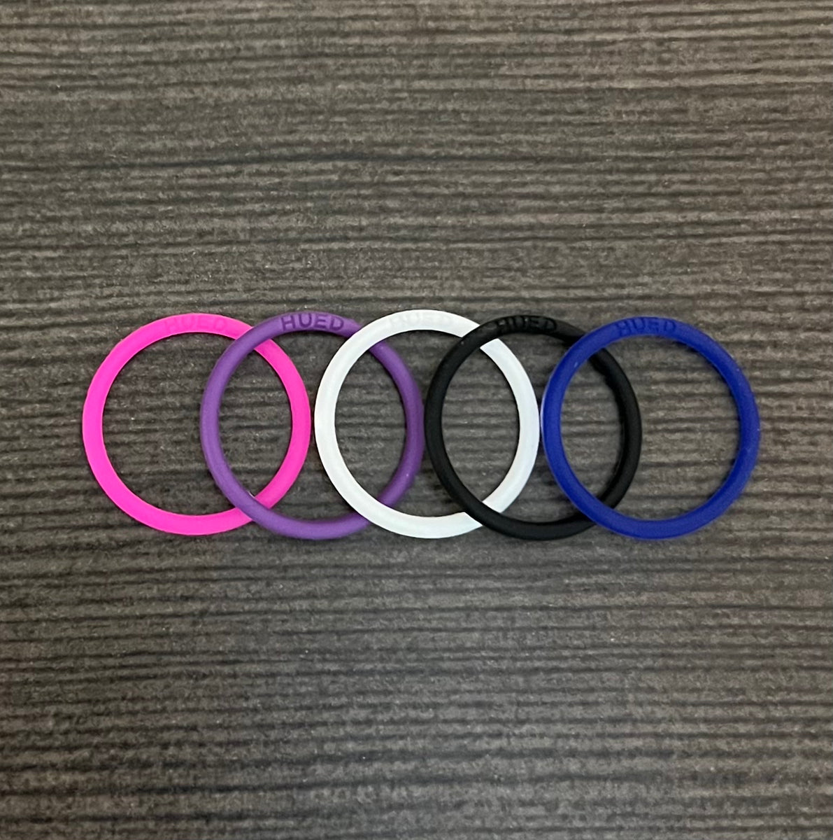 Gender Fluid Pride Flag Stacking Rings by Hued Bracelets