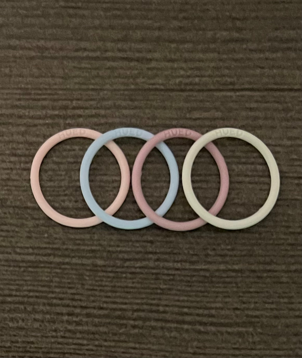 Blushing Blooms Stacking Rings by Hued Bracelets