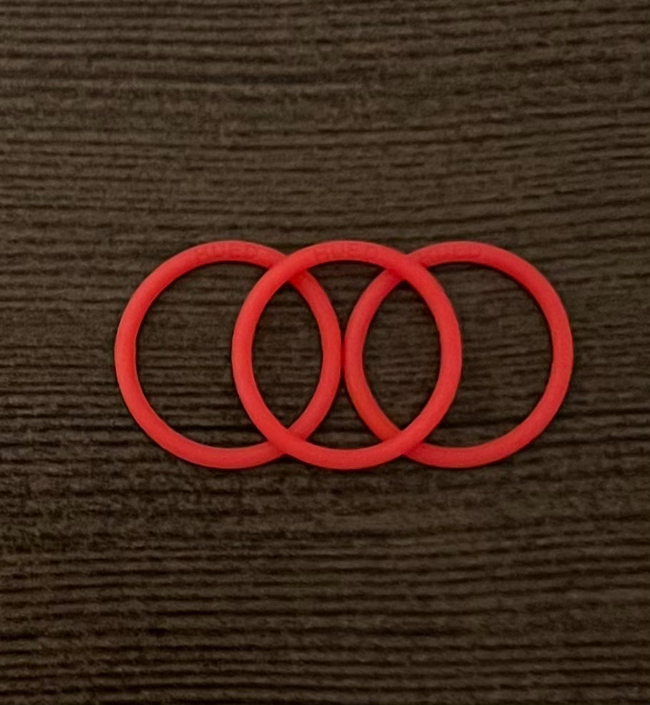 Claret Red Silicone Stacking Rings by Hued Bracelets